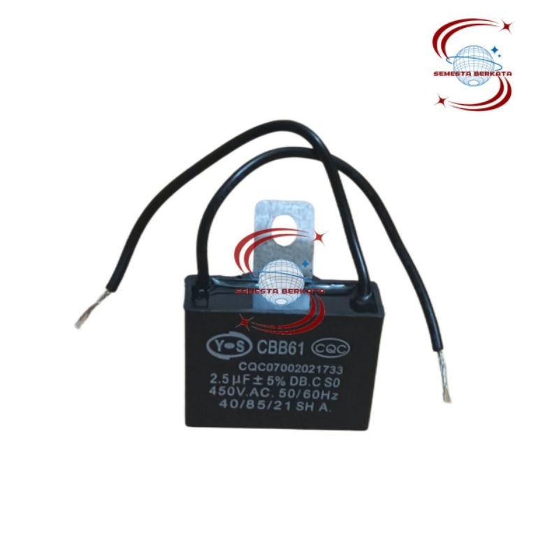 Jual Kapasitor kipas angin cbb61 1.5UF 1.8UF 2UF 2.5UF 450V Dinamo Kipas Angin Kotak 1.8Mikro ...