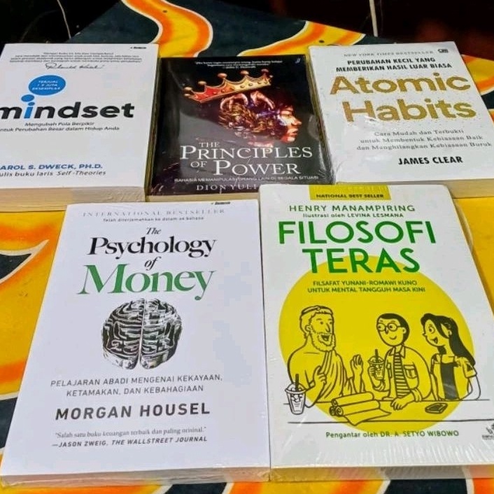 Jual ART V64G paket 5 buku motivasi populer mindset the principles of power atomic habits the ...