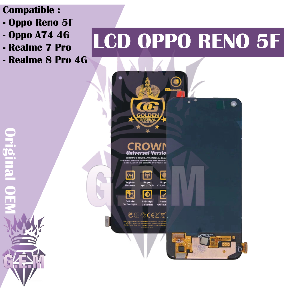 Jual LCD TOUCHSCREEN OPPO RENO 5F / A74 4G/ REALME 7 PRO / REALME 8 PRO ...