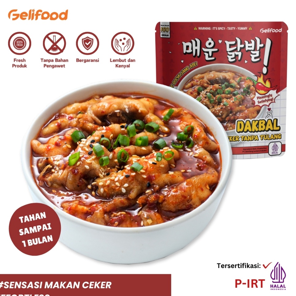 Jual Disc Xtra Geli Food Dakbal Ceker Tanpa Tulang Saos Gochujang 18gr ...