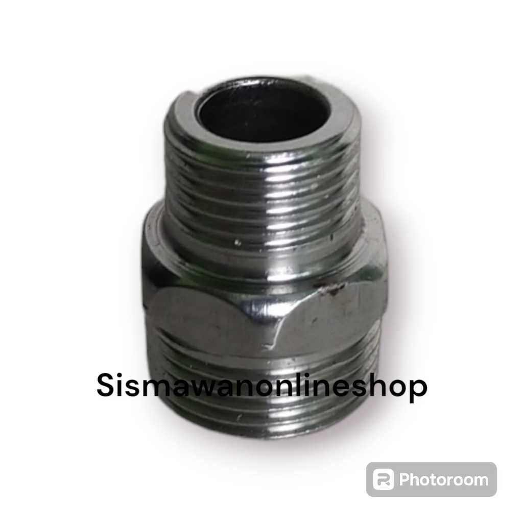 Jual DOUBLE NIPPLE 1/2 INCI X 3/4 DIM DOBEL NEPEL 3/4" X 1/2" IN DRAT ...