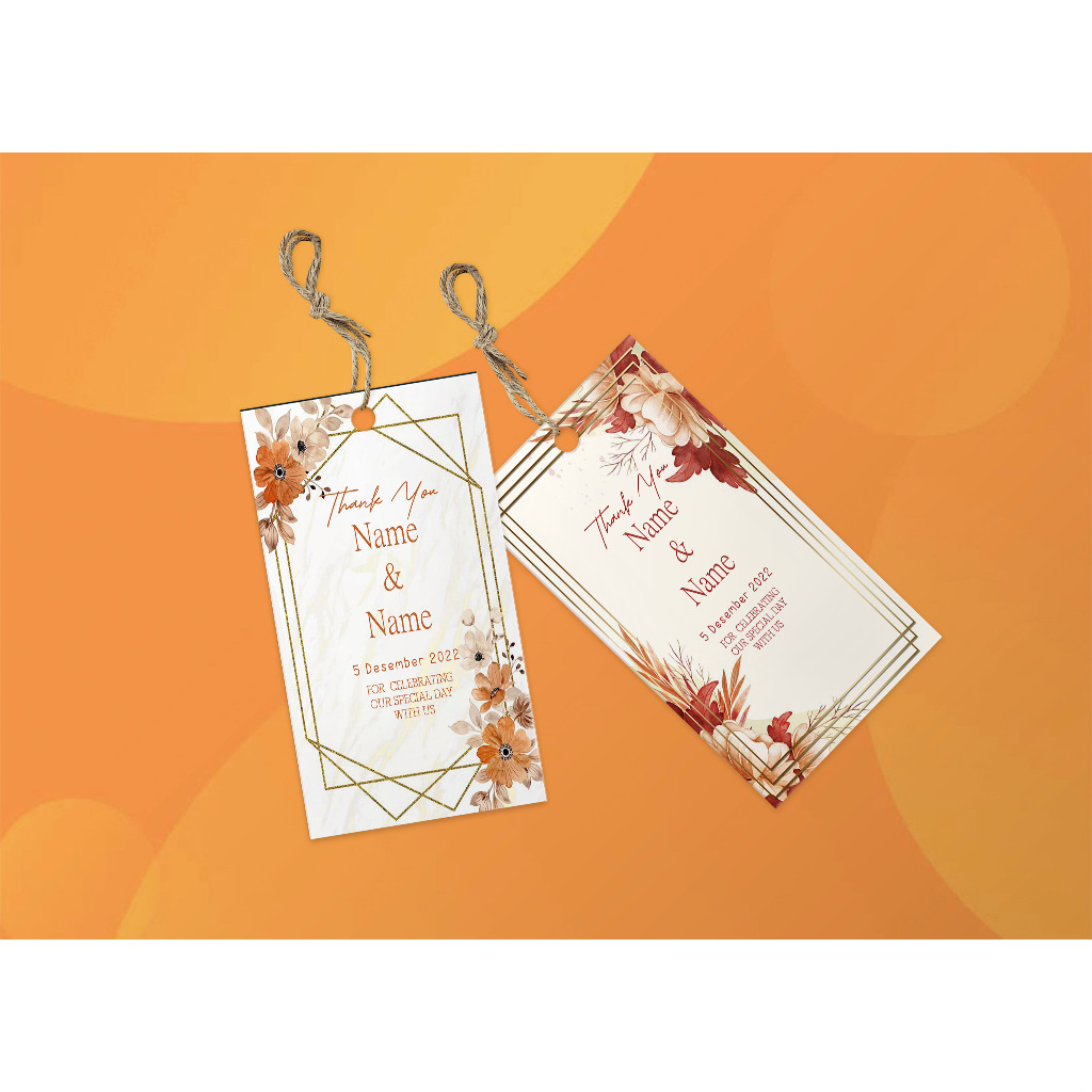 Jual Cetak Hang Tag Pernikahan I Label Merk I Hang Tag Custom | Shopee ...