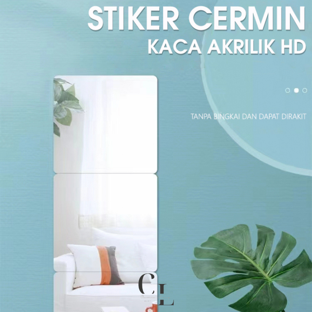 Jual [CLM] STICKER CERMIN 3D STIKER DINDING Kaca Akrilik Sudah Dengan ...