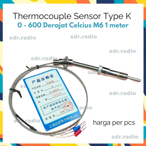 Jual Thermocouple Termokopel Sensor Type K 0 - 600 Derajat Celcius M6 ...