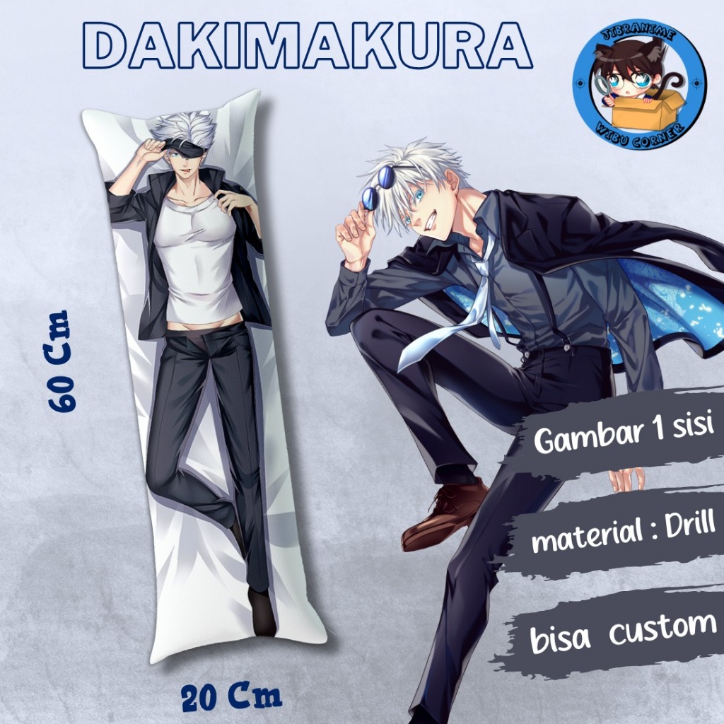 Jual dakimakura / guling GOJO JUJUTSU KAISEN / ukuran 20x60cm / sudah ...