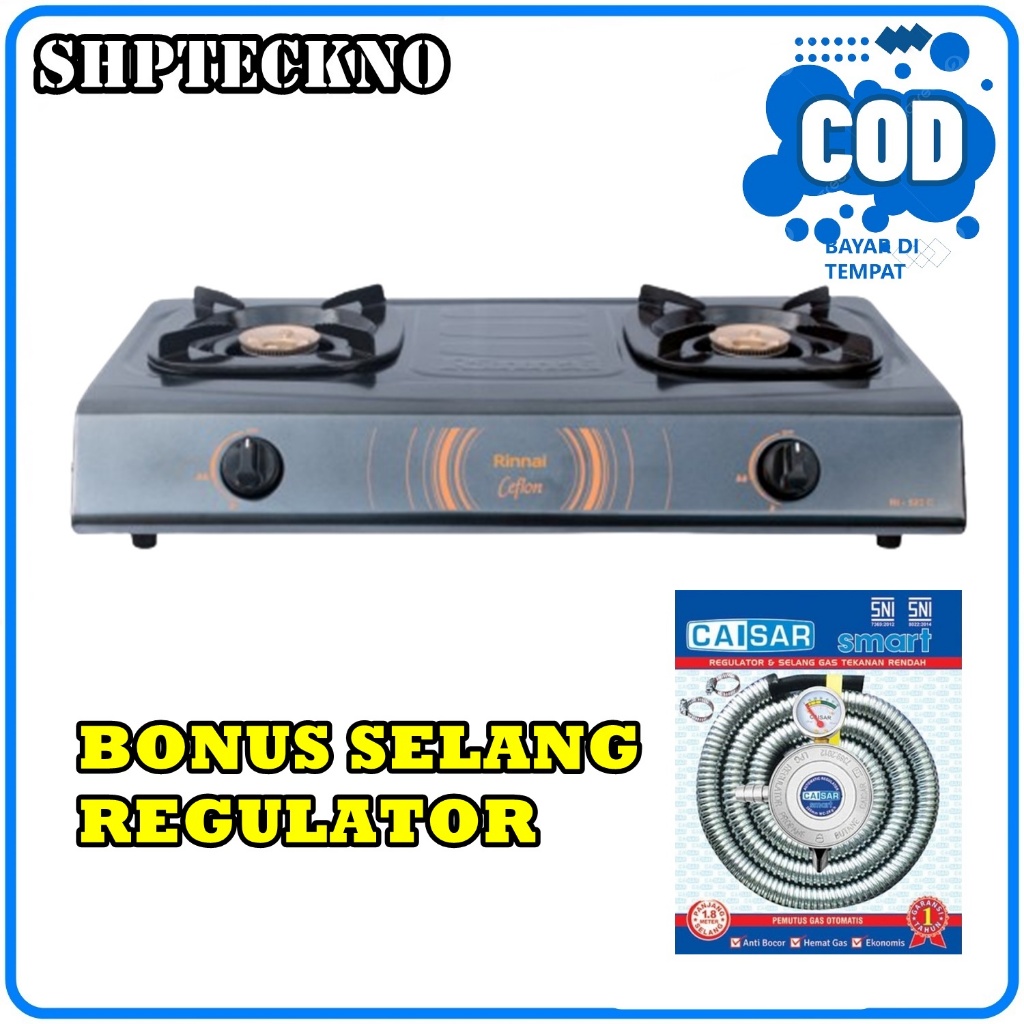 Jual Kompor Rinnai 522C Kompor Gas 2 Tungku BONUS SELANG GAS | Shopee ...