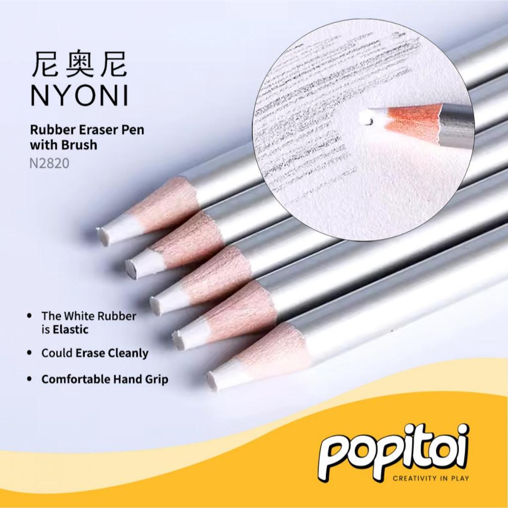 Jual NYONI N2820 Rubber Pencil Eraser Pen with Brush (Satuan) Penghapus ...