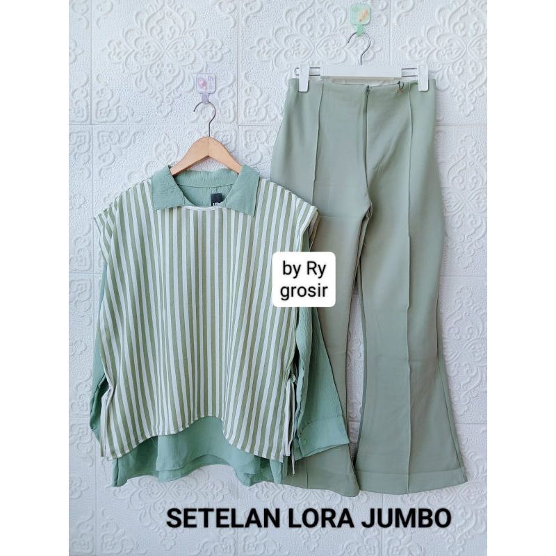 Jual Setelan Wanita Jumbo Lora Rompi + Iner + Celana Cutbray Scuba ...