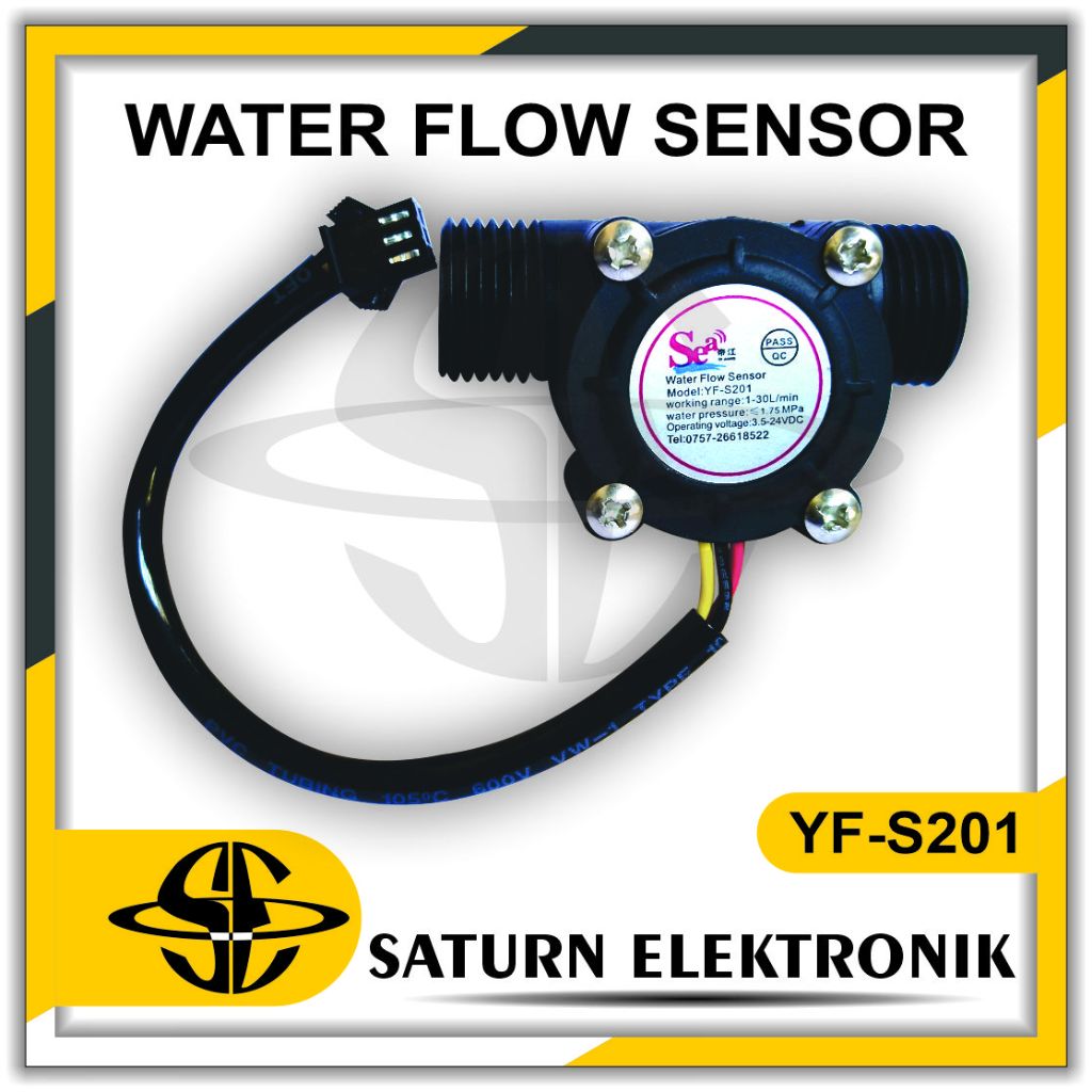 Jual WATER FLOW SENSOR 1/2 Inch YF-S201 & 3/4 Inch FS-300A | Shopee ...