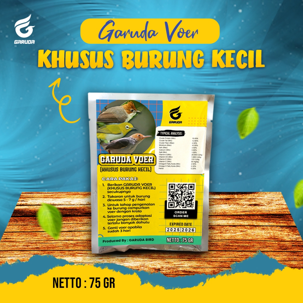 Jual VOER BURUNG KECIL | VOER HARIAN | VOER NUTRISI KOMPLIT | GARUDA ...