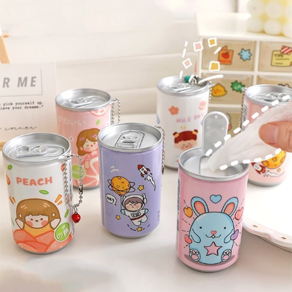 Jual Tissue Basah Kaleng Mini Korea Karakter Lucu Isi 30 Lembar Sekali ...