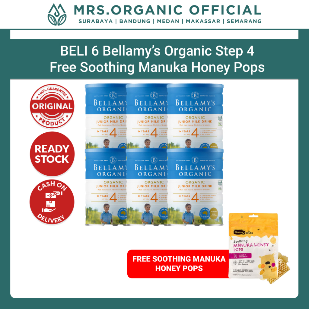 Jual BELI 6 Bellamys Bellamy s Organic Susu Formula Anak STEP 4 JUNIOR ...