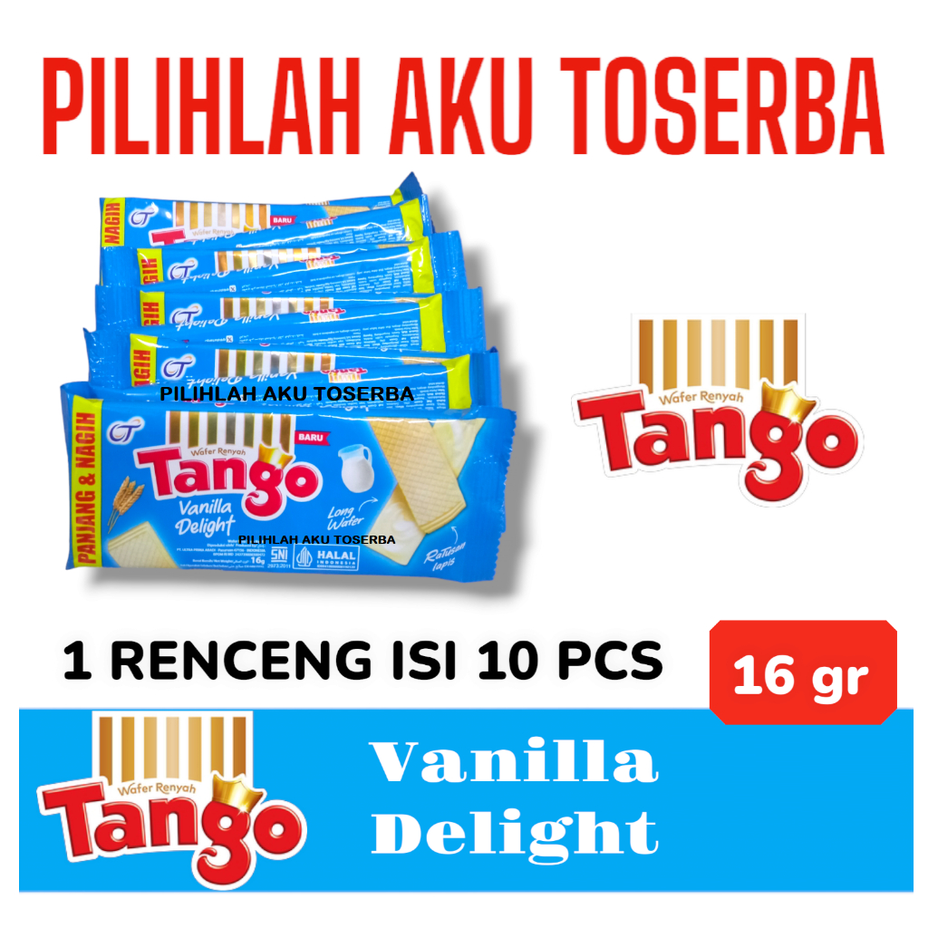 Jual Tango Wafer VANILLA DELIGHT RENCENG - (HARGA 1 RENCENG ISI 10 ...