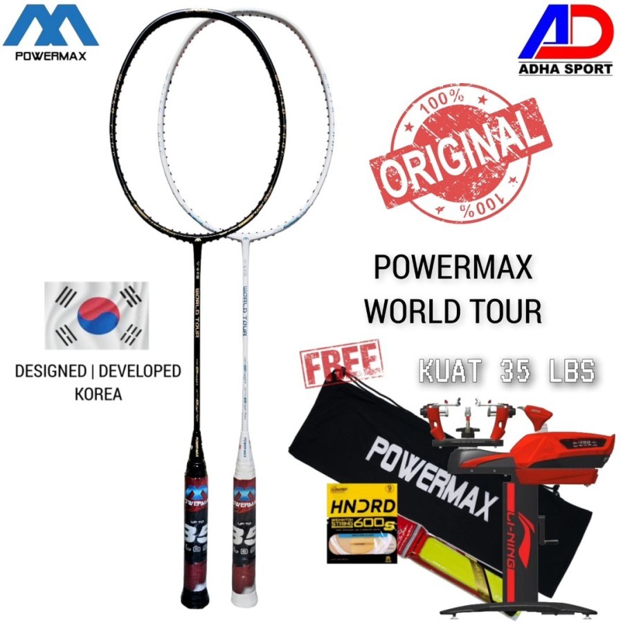 Jual Raket Badminton Powermax WORLD TOUR Original Raket Bulutangkis ...