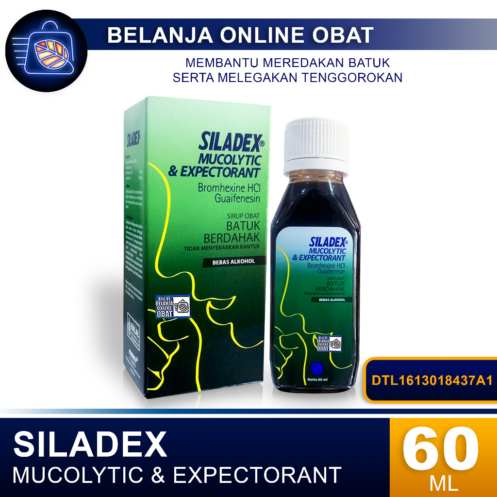 Jual SILADEX MUCOLYTIC EKSPEKTORAN SIRUP 60ML // Sirup Batuk Berdahak ...
