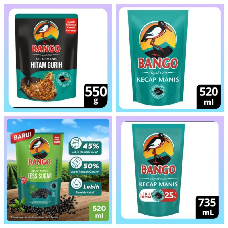 Jual Bango Kecap Manis 520ml - Less Sugar - Hitam Gurih | Shopee Indonesia