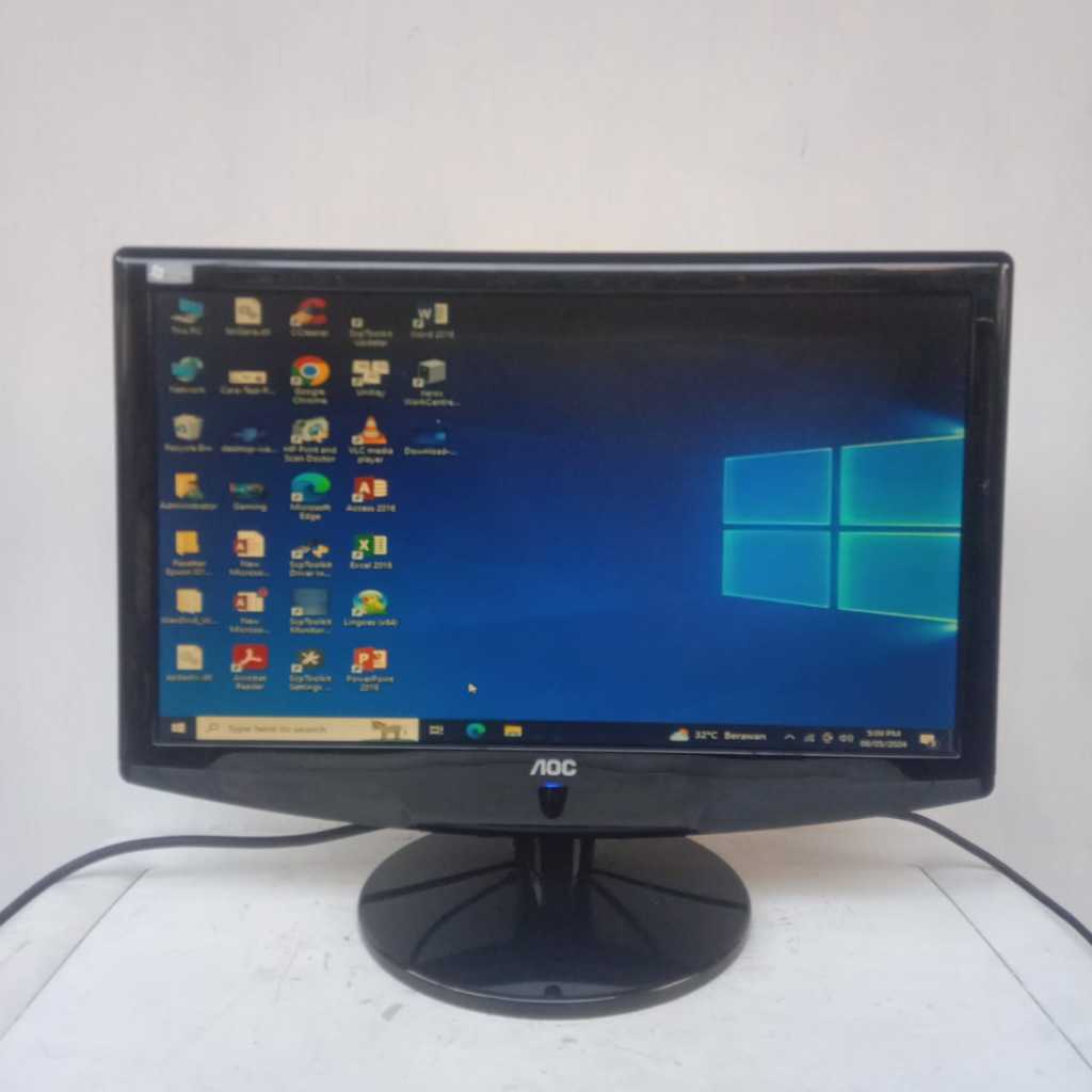 Jual lcd monitor aoc 931sn 19inh minus layar berembun dan kuning ...