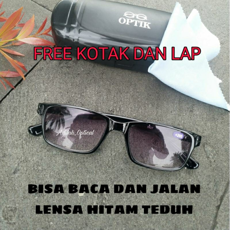 Jual Terlaris Kacamata Plus Baca Dan Jalan Lensa Gradasi Hitam Kacamata ...