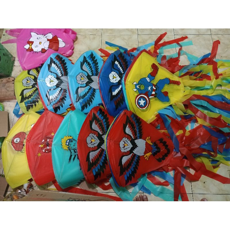 Jual layangan karakter anak isi 10pc | Shopee Indonesia
