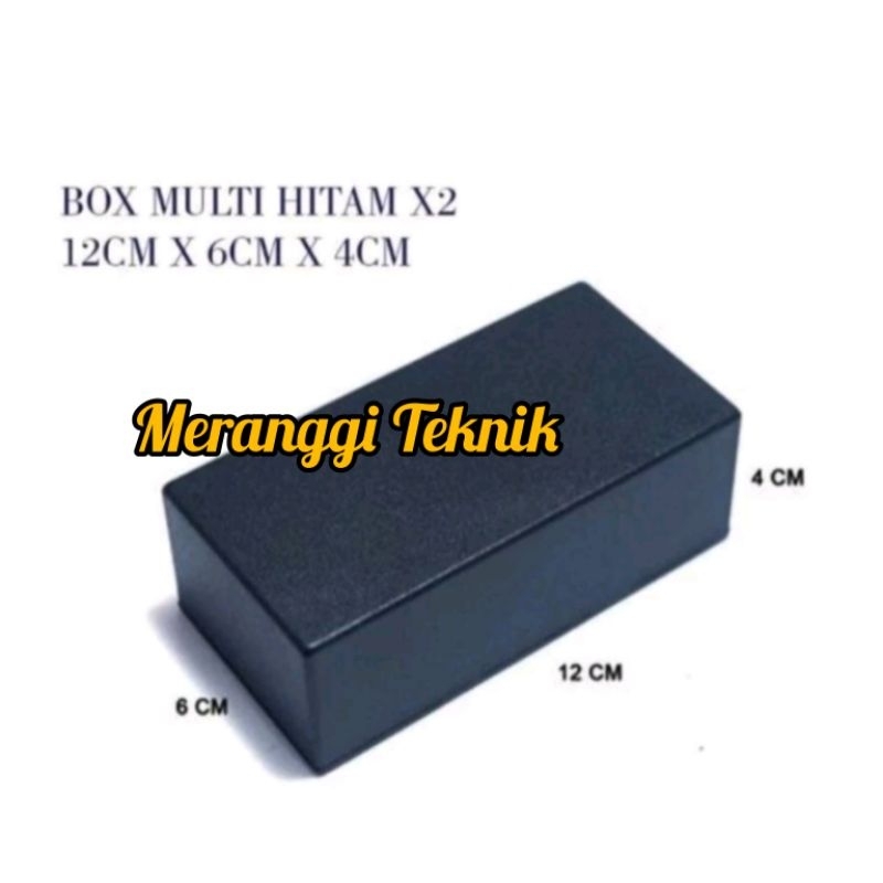Jual id1636 Box Plastik Hitam Tipe X2 ukuran 12 x 5,8 x 4,3 cm | Shopee ...