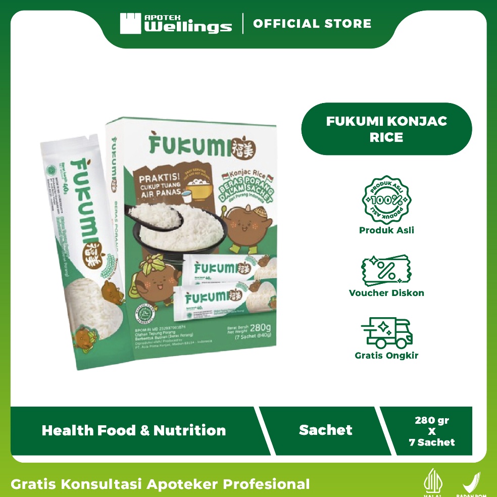 Jual Promo Menarik FUKUMI KONJAC RICE BERAS PORANG RENDAH KALORI 7 ...