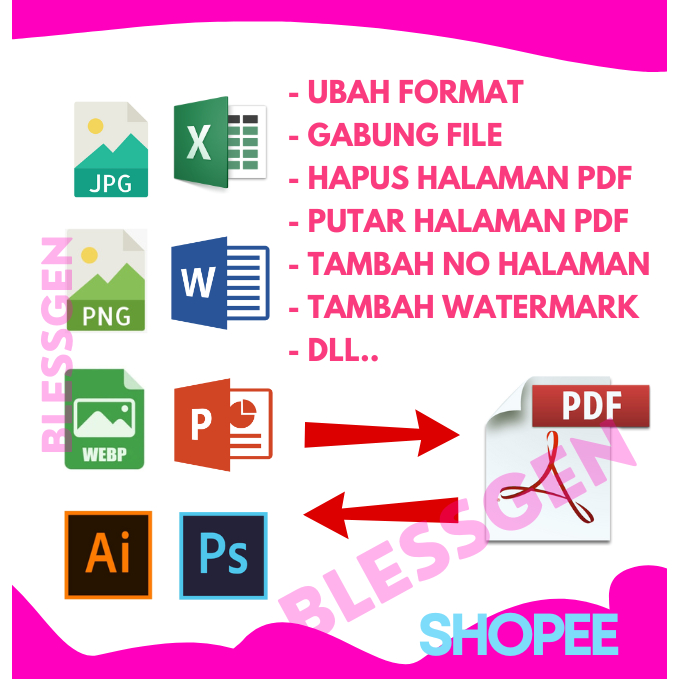 Jual Jasa Ubah Format 20 Lembar Gabung Halaman Pdf Bagi Halaman