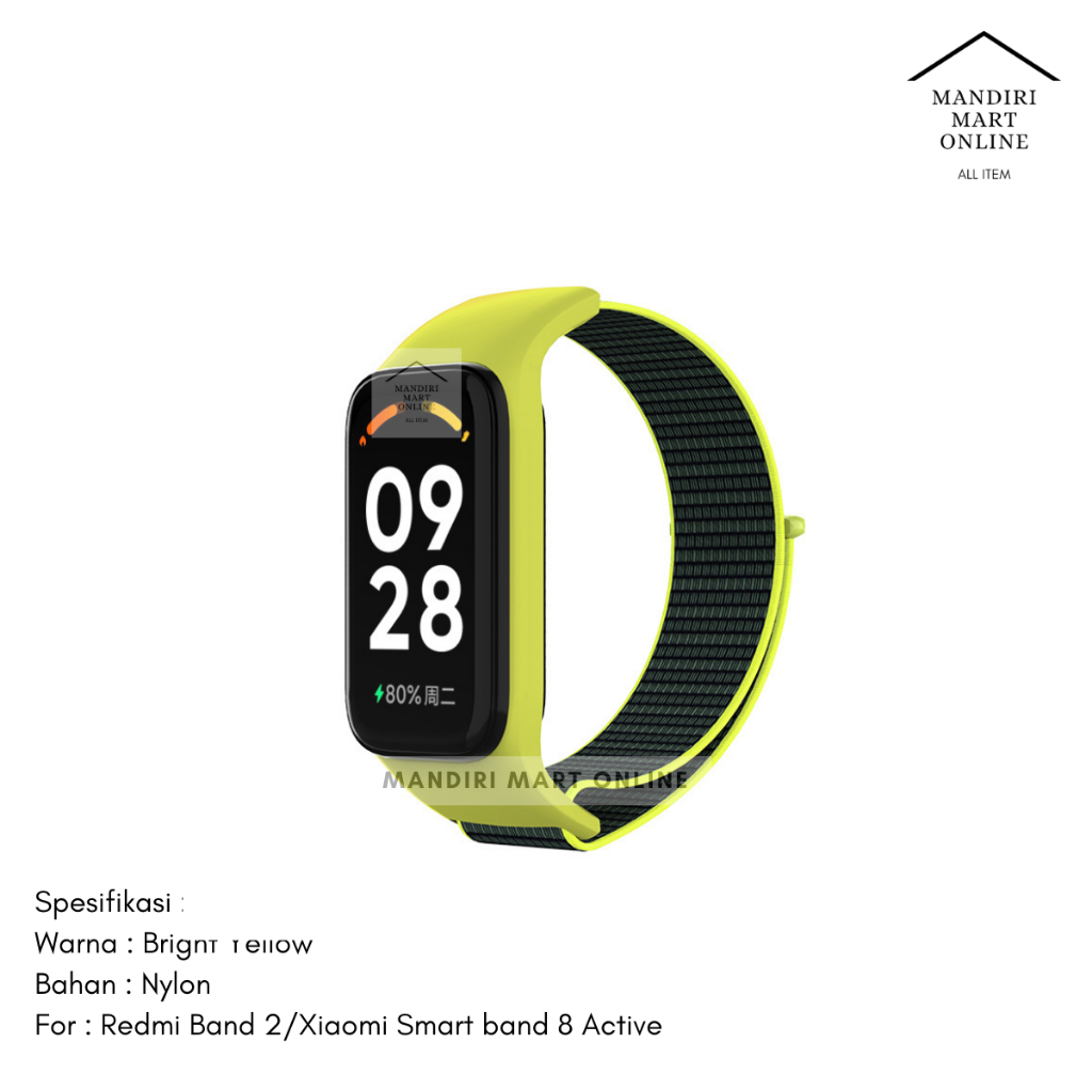 Jual Strap Xiaomi Smart Band 8 Active Nylon Tali Pengganti Redmi Band 2 Bahan Nilon | Shopee ...