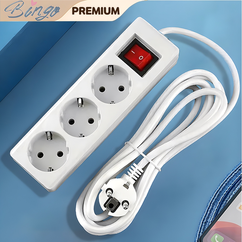 Jual Stop Kontak Kabel Listrik Colokan BER-SNI 1.5/3/5/METER 2/3/4/5 LUBANG | Shopee Indonesia