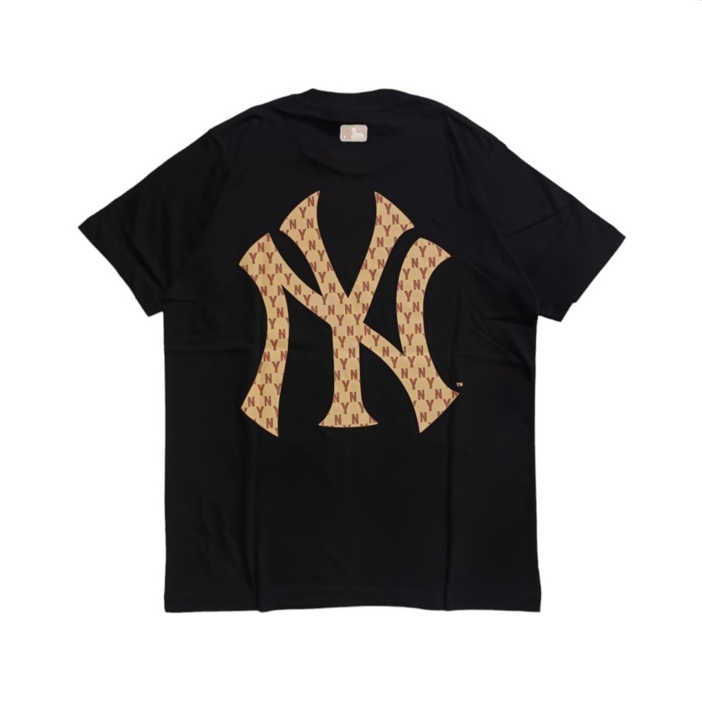 Jual Baju Kaos Pria NY MLB New Era Yankees Hitam Cream 24s | Shopee ...