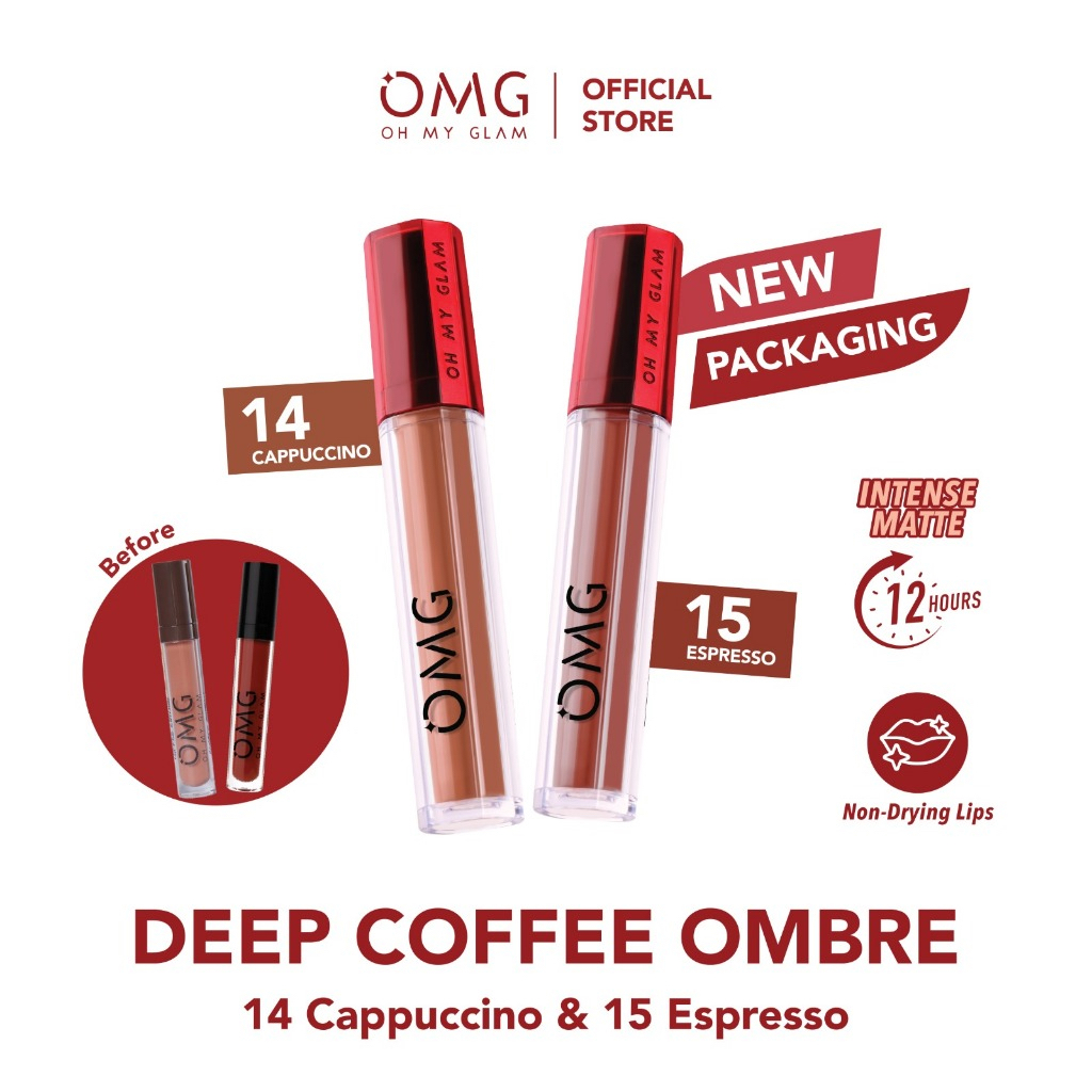 Jual Paket Ombre OMG OH MY GLAM Mattelast Lip Cream | Coffee Edition ...
