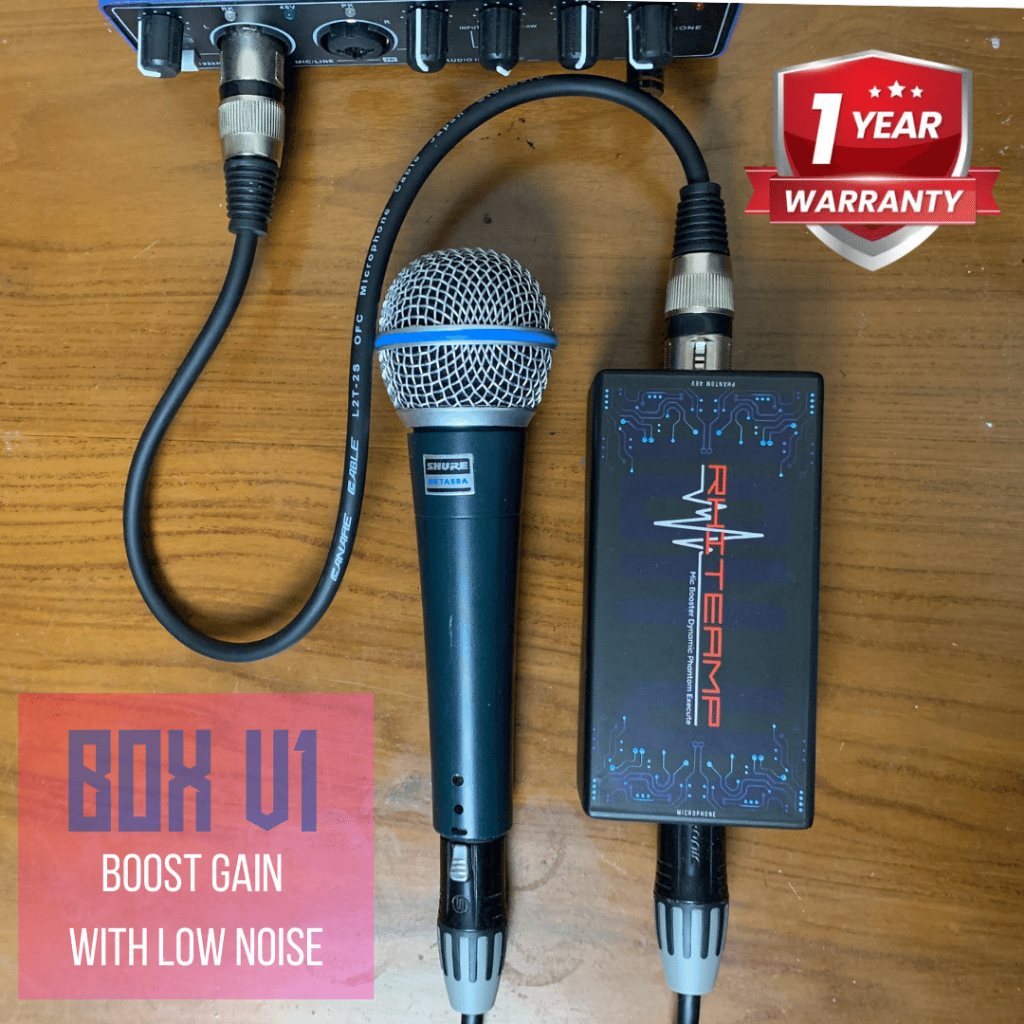 Jual Rhiteamp Mic Booster Box V1 penguat microphone dynamic pengganti ...