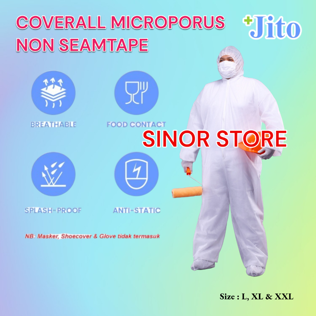 Jual HAZMAT COVERALL ANTISTATIC APD LAB Disposable Microporous Non ...