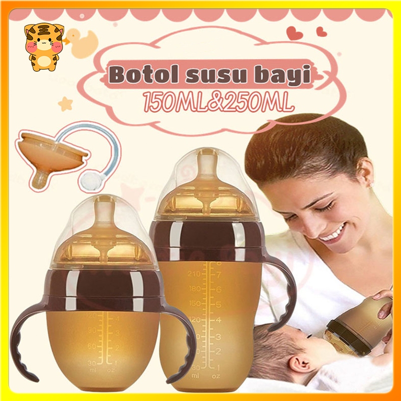Jual Dot Bayi Botol Susu Bahan Silikon Nano Perak Botol Bayi Susu Dengan Sedotan lembut (WIDE ...