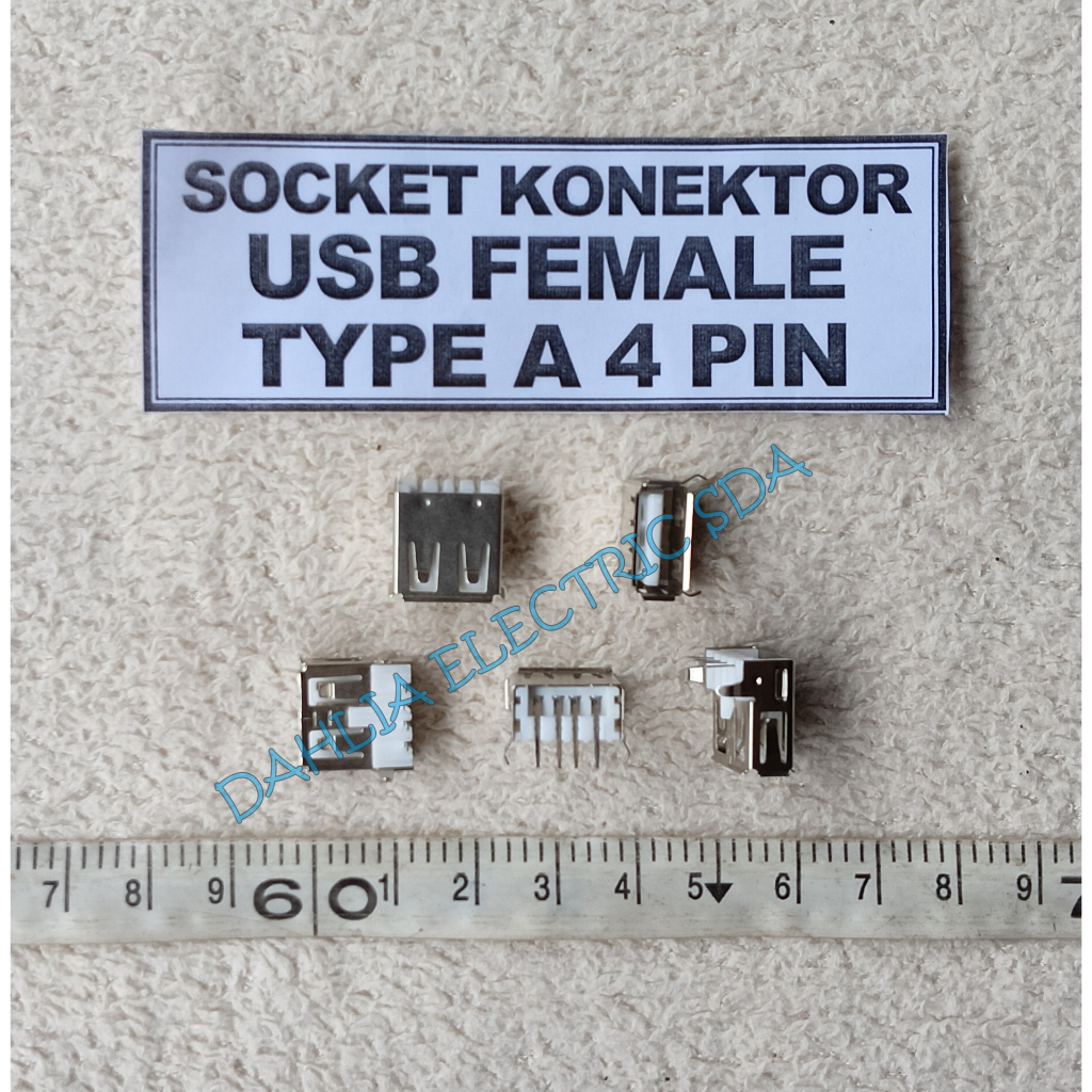 Jual SOCKET KONEKTOR USB FEMALE TYPE A 4 PIN | Shopee Indonesia