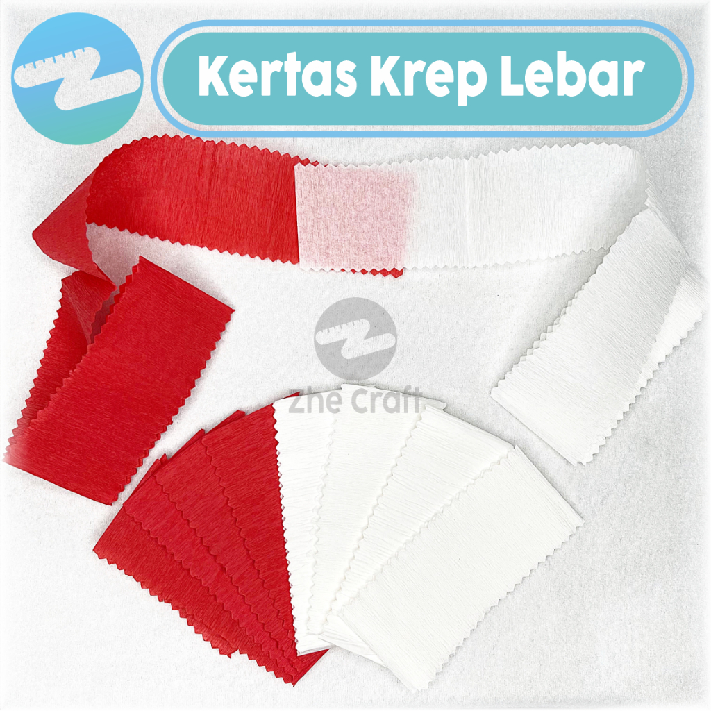 Jual Kertas Krep Lebar/ Kertas krep 5 cm / Kertas krep 1 Meter / Kertas ...