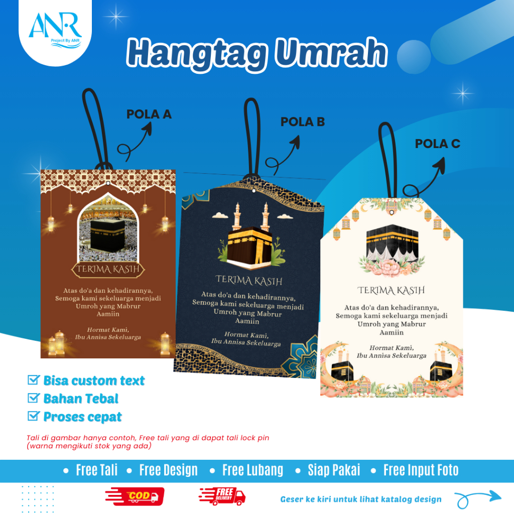 Jual D52 Hangtag Umrah Custom | Hang Tag Umroh Haji tag label ...