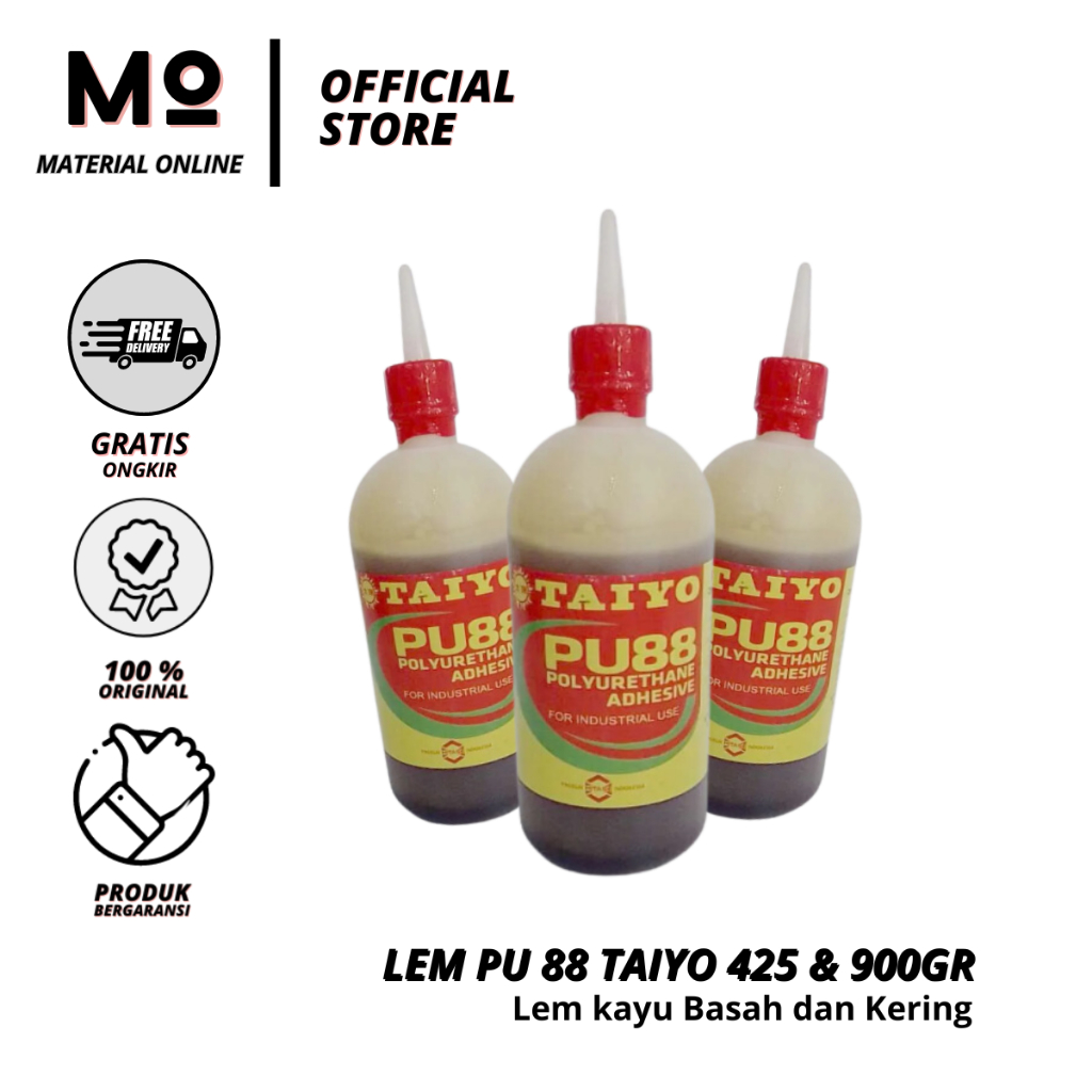 Jual MO Lem Pu Taiyo 88 Wood Polyurethane Untuk Pengeleman Kayu Basah ...