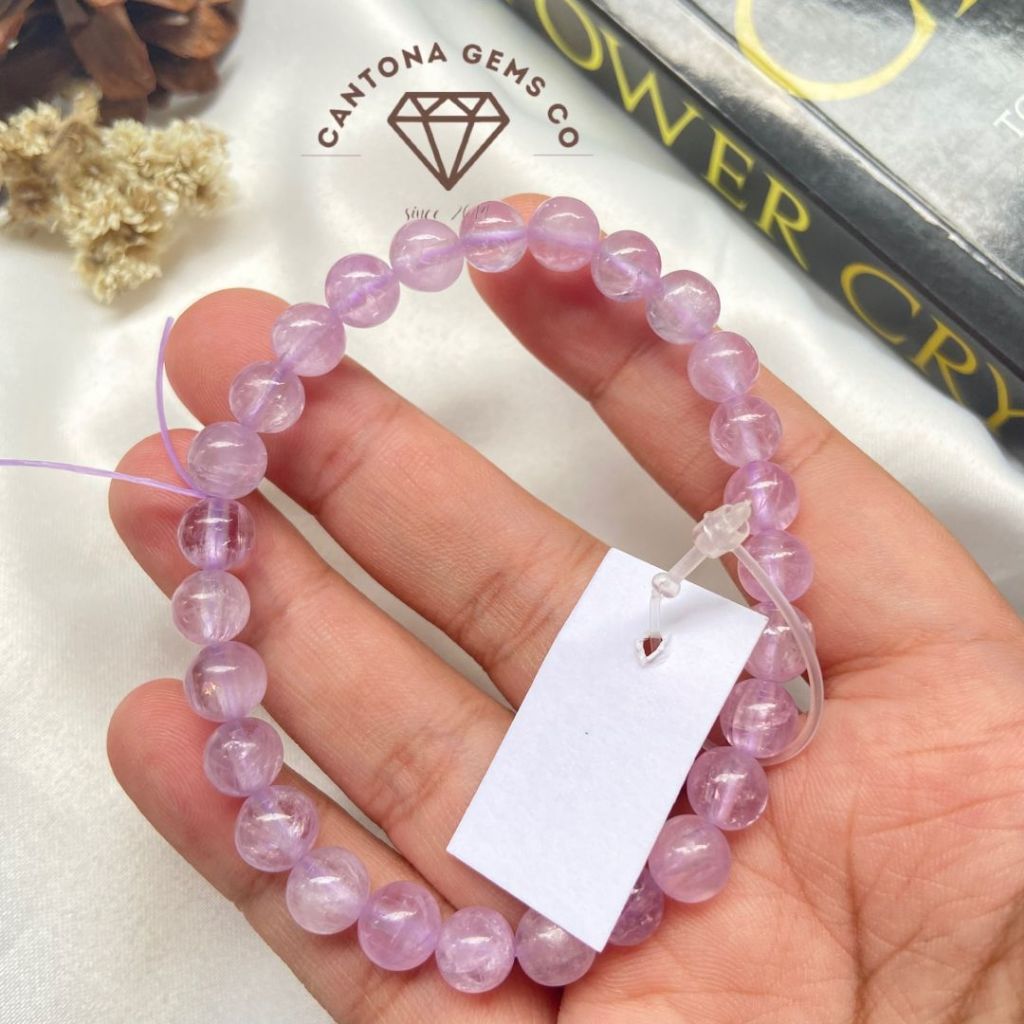 Jual Gelang Batu Alam Asli Ice Kunzite 7mm | Shopee Indonesia