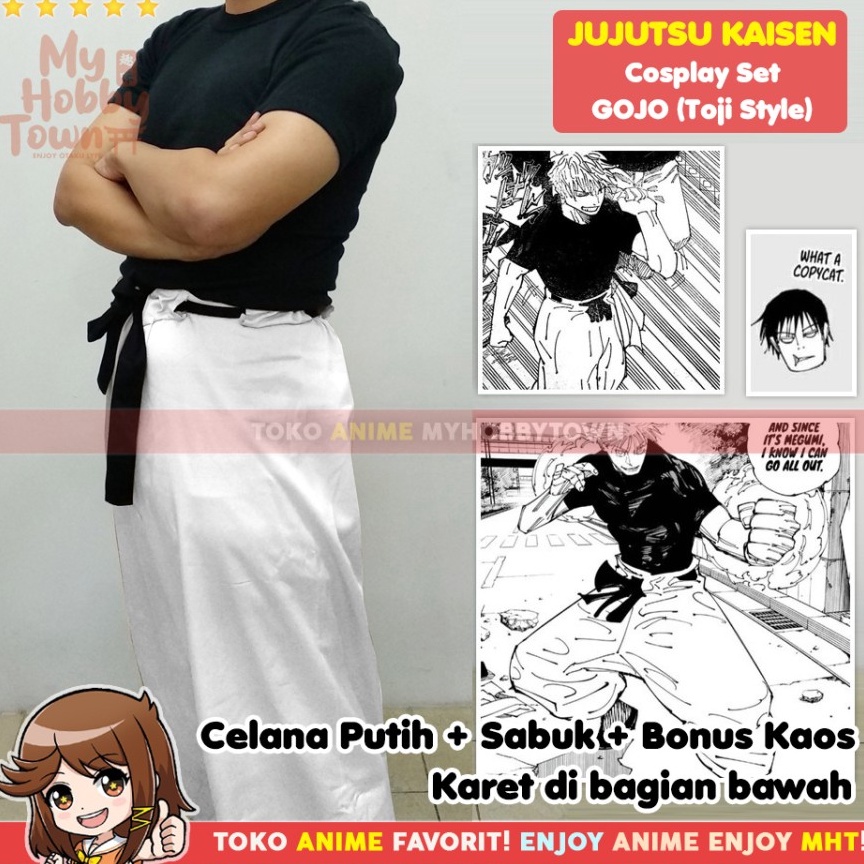 Jual Yuk di order Kostum Cosplay Set Celana Gojo Satoru Toji Style ...