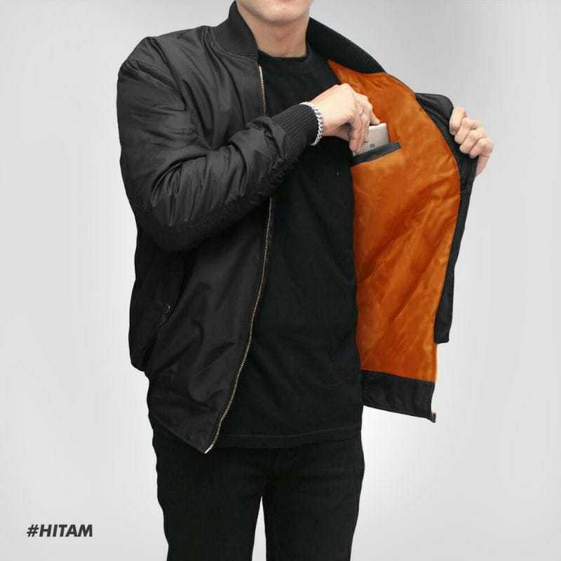 Jual Jaket Bomber Pria / Jaket Bomber Polos Pria Ukuran Jumbo / Jaket ...