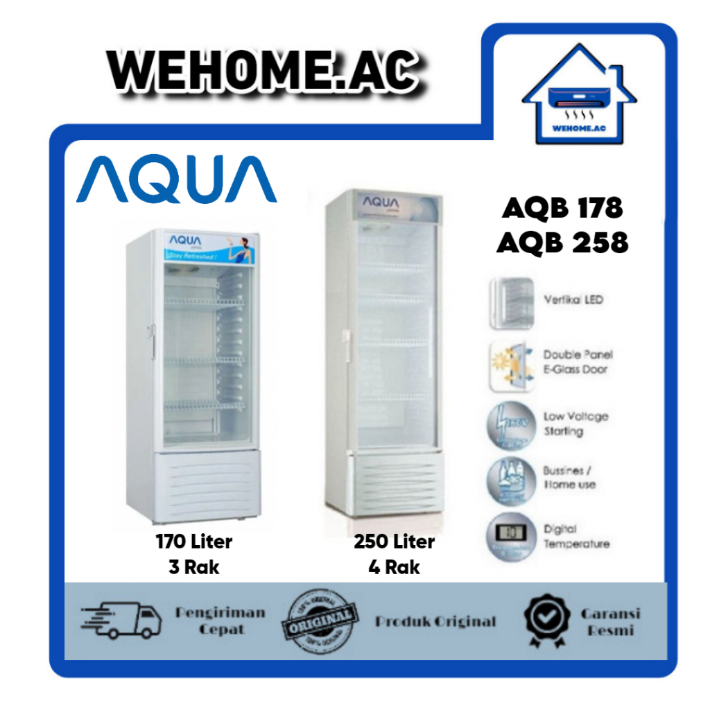 Jual Showcase Cooler Aqua AQB 178 / AQB 258 Kulkas Lemari Display ...