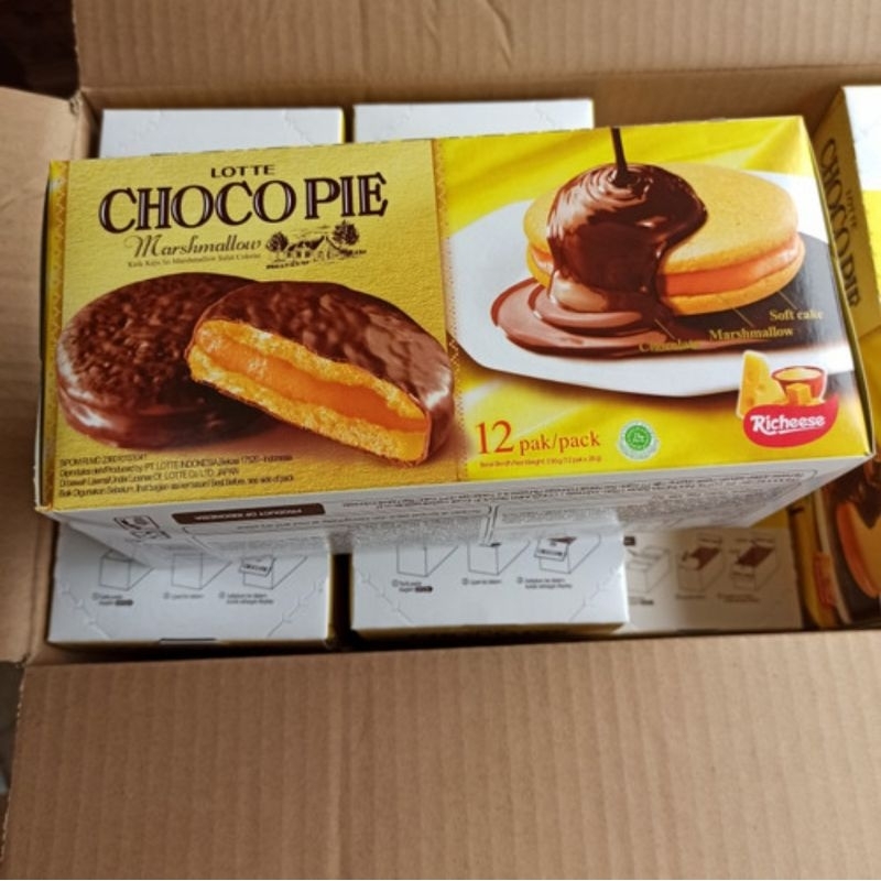 Jual Lotte Choco Pie Richeese isi 12pack (312g) | Shopee Indonesia