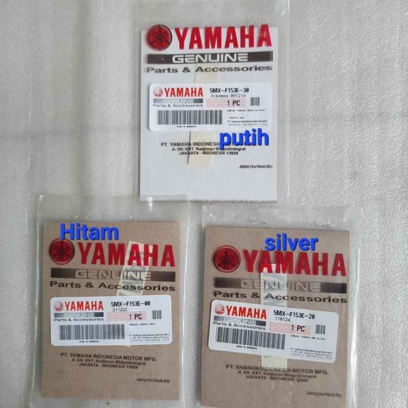 Jual Stiker Emblem Logo Tulisan YAMAHA Kecil Warna Hitam Putih Silver Mio Sporty Smile Bagian ...