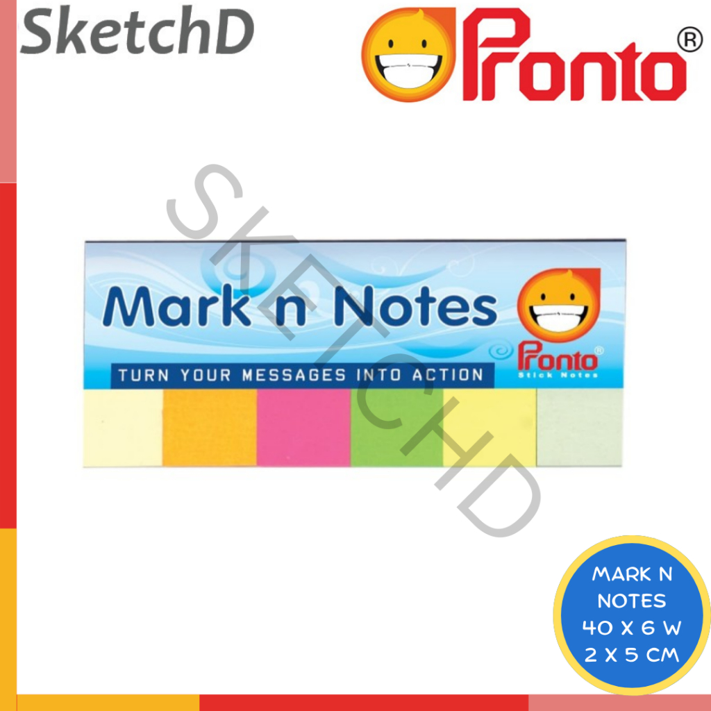 Jual Memo Tempel Kertas 6 warna Pronto Sticky Notes Mark n notes 2 x 5 ...