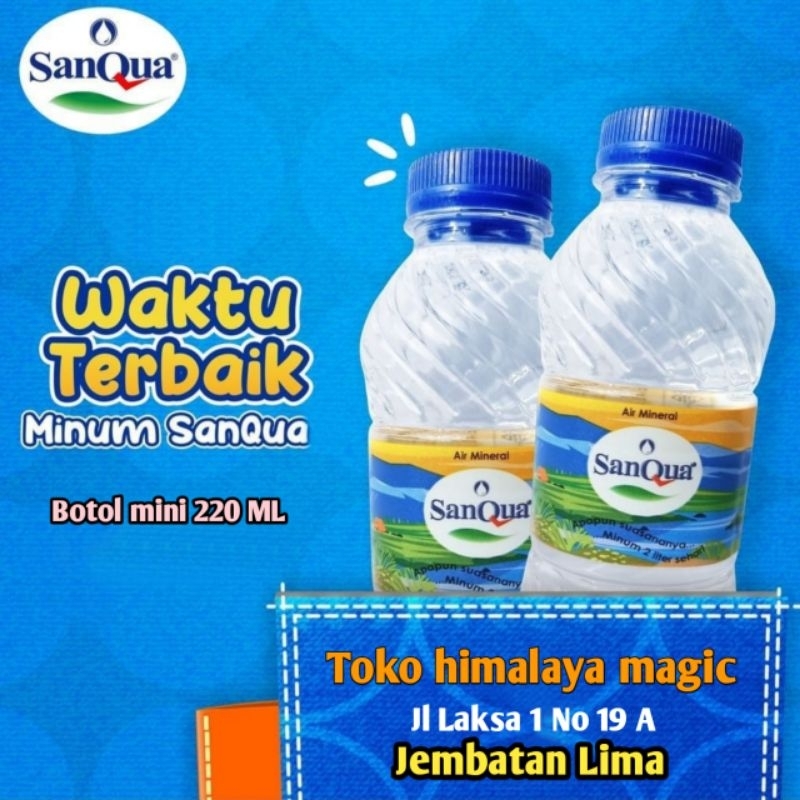 Jual SanQua botol mini 220 ML 1 Karton | Shopee Indonesia