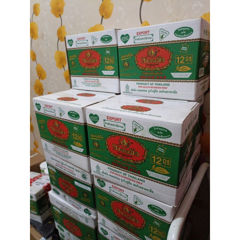 Jual Per DUS Thai Chatramue Teh GREENTEA Per DUS 12 pcs / Halal & BPOM ...