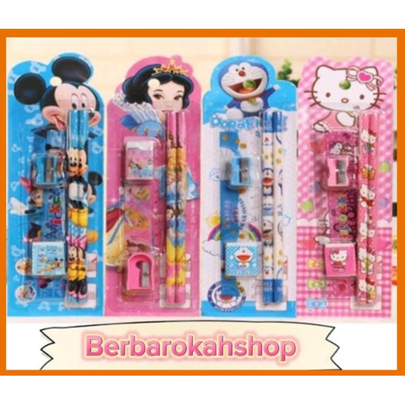 Jual SET ALAT TULIS 5 IN 1 KARAKTER /ALAT TULIS SEKOLAH/PEKET ALAT ...