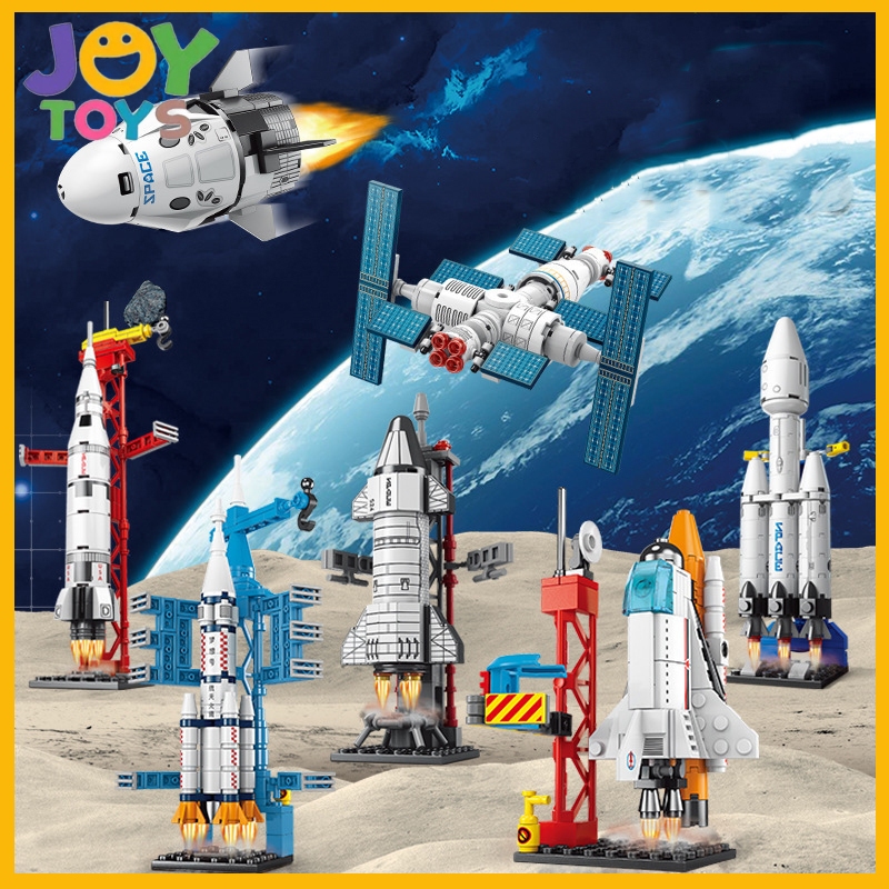 Jual JOY Mini Roket Space Mainan Balok Blok Susun Nano Building Brick ...