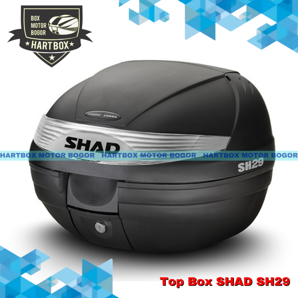 Jual Box Motor Shad SH29 | TopBox Mini Kecil Original Shad | Box Motor warna Hitam PCX MT25 CB ...