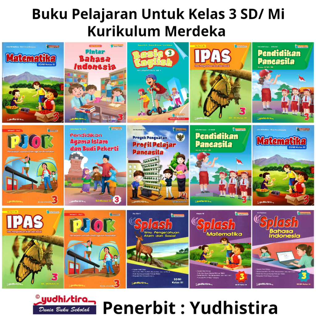 Jual Yudhistira - Buku Pelajaran Kelas 3 SD/Mi Kurikulum Merdeka Penerbit Yudhistira | Shopee ...